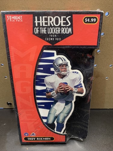 Troy Aikman Heroes Of The Locker Room 3-D Magnet Vtg Dallas Cowboys ...