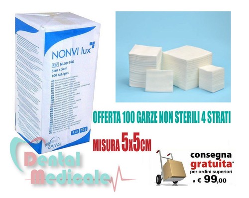 GARZE TNT NON STERILE TABLETS, SIZE 5x5 GARZA,FOR DENTIST, DOCTOR | eBay