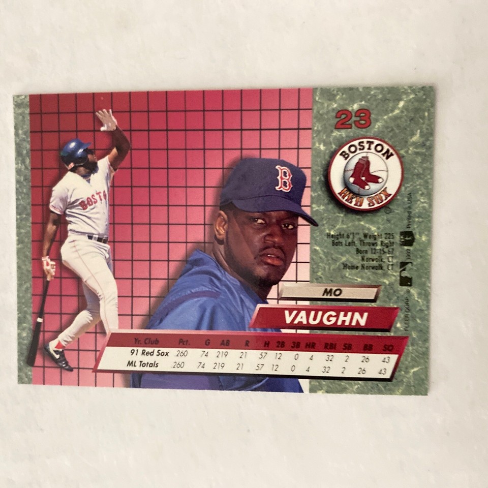 1992 Fleer Ultra Mo Vaughn Rookie RC #23 MLB Baseball Card Boston Red ...