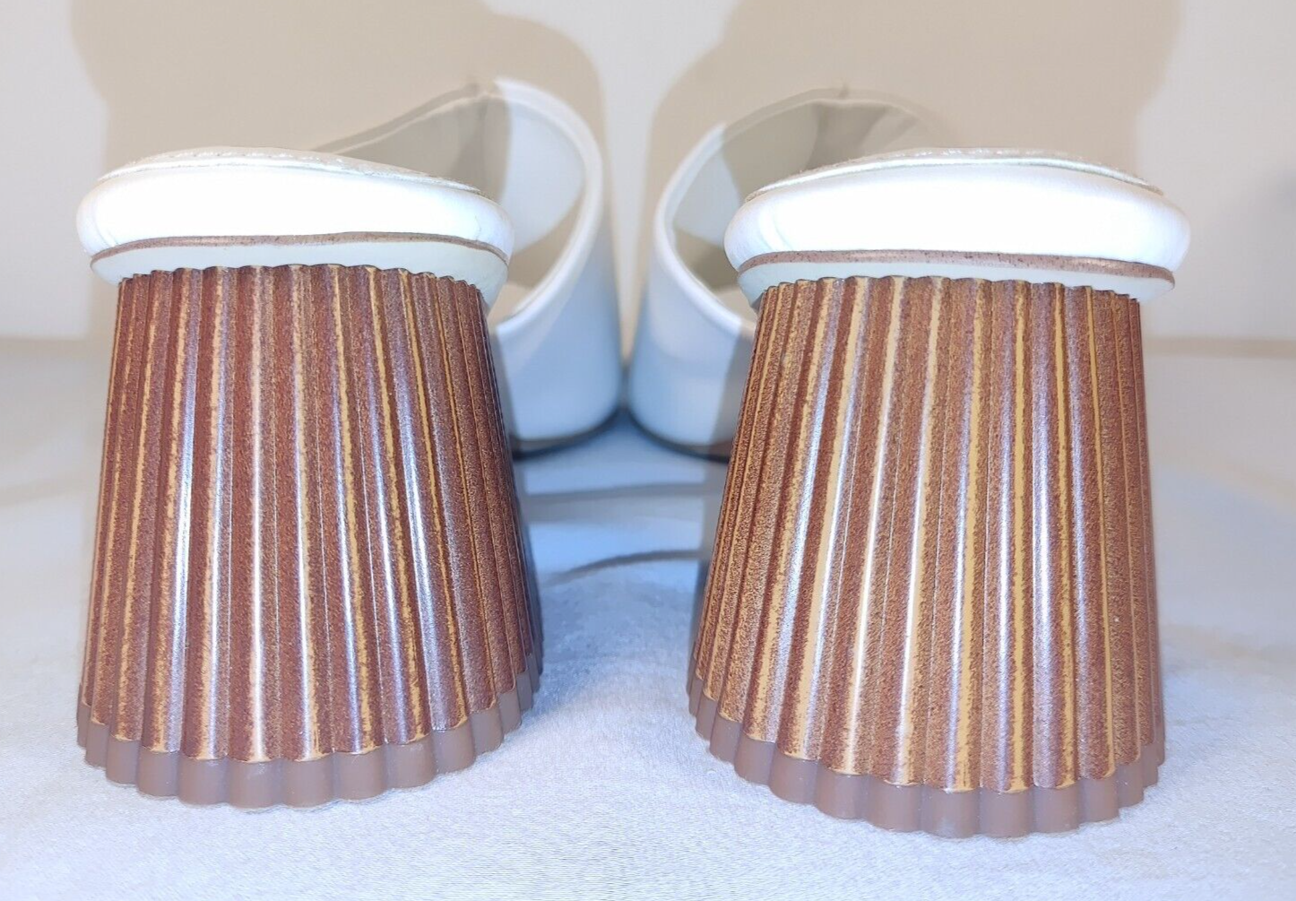 Sam Edelman Sonya Slide Mule - Women's Size 6 M - White Wood Heel ...