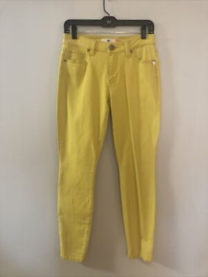 CABI Curvy Skinny Chartreuse Five Pocket Denim Jeans Size 0 | eBay