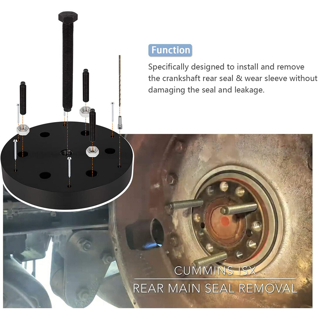 3164780 Cummins Crankshaft Rear Seal &Wear Sleeve Installer Removal ...