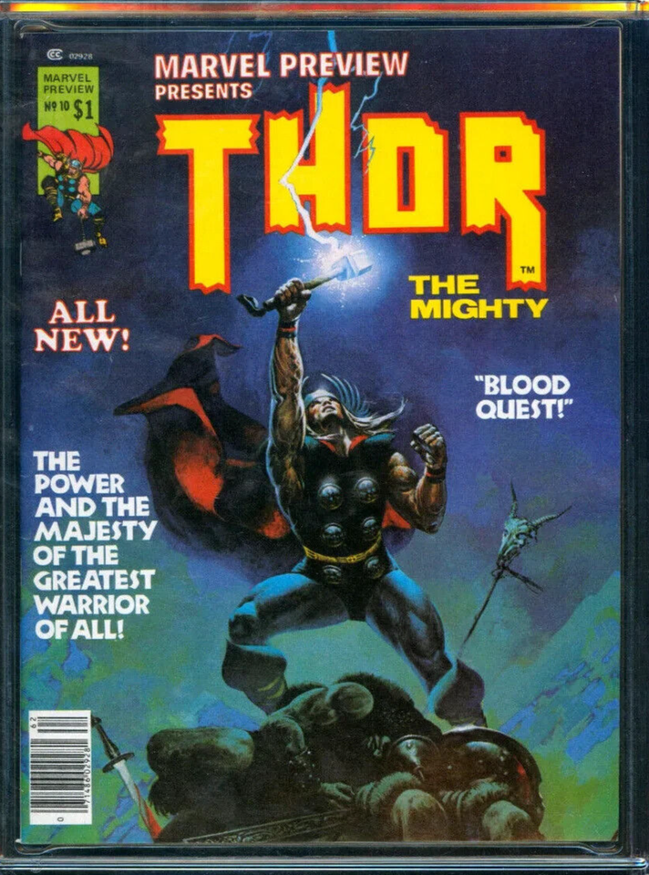 🔥 Marvel Preview #10 WHITE PAGES Featuring THOR MIGHTY MAGAZINE!! 1977 ...