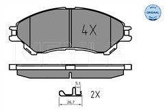 Meyle 0252597916 Brake Pad Set for sale online | eBay