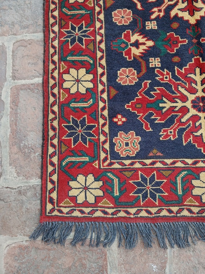 Beautiful Kazak Pattern Afghan Turkoman Handmade Carpet | eBay