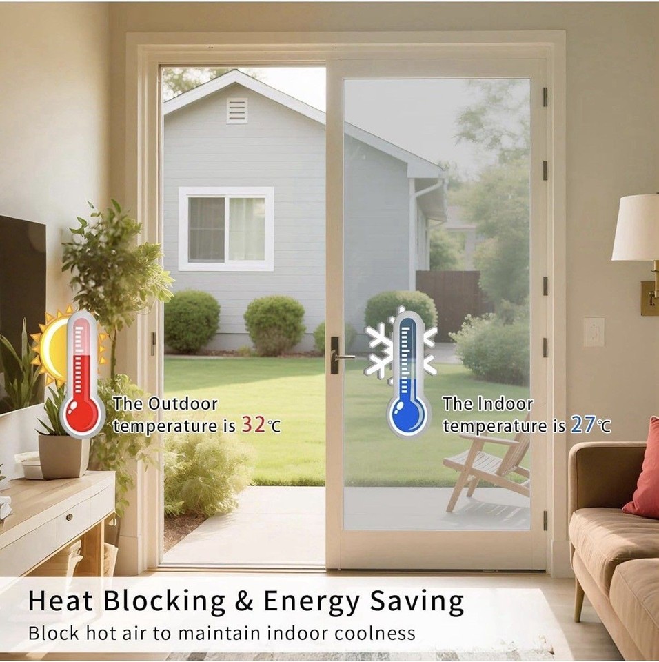 FILMGOO Window Film One Way Mirror Privacy Static Silver, 90 * 400CM ...