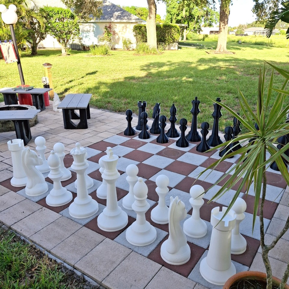 Giant 24 Inch Chess Set with 25-inch tall Kings Indoor outdoor s10 | eBay