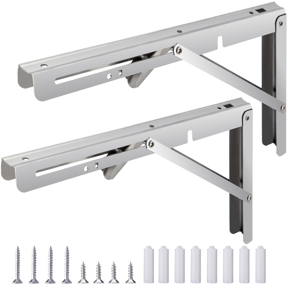 Folding Shelf Brackets 8-20 Inch Stainless Steel Drop Down Bracket ...