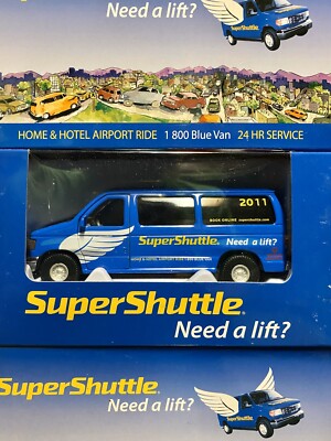 2011 Super Shuttle Diecast Blue Van Ford Official Licensed New In Box ...