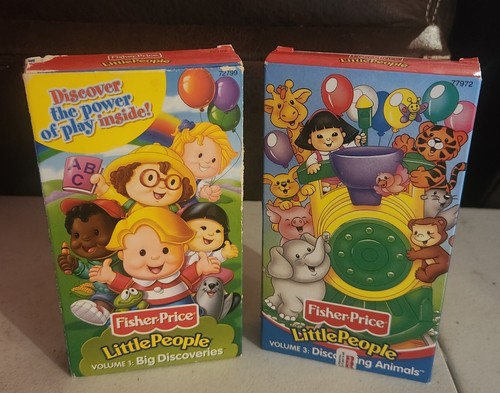 Fisher Price Little People VHS Lot Of 2 - Big Discoveries & Discovering ...