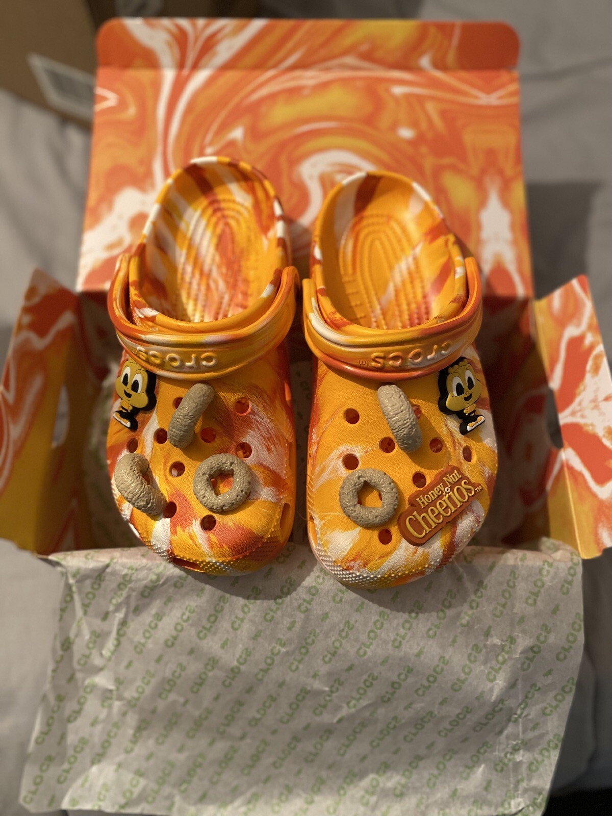 Buy Crocs x Honey Nut Cheerios Classic Clog Womens 7/Mens 5 Special Box ...