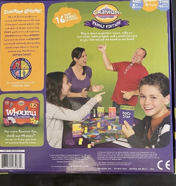 Cranium Family Edition Board Game 16 Fun Family Activities 2008 New | eBay