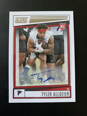 2022 Score Rookies Signatures Tyler Allgeier #335 Rookie Auto RC | eBay