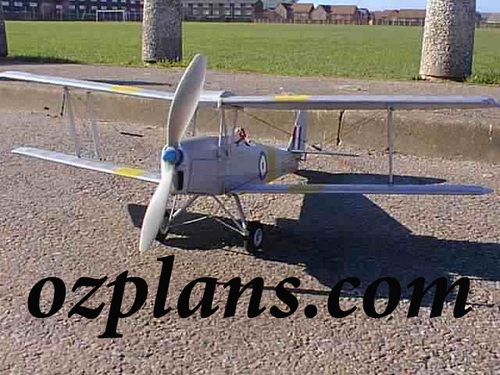 DH 82a Tiger Moth Biplane 28" WS PRINTED RC MODEL AIRPLANE PLANS ...