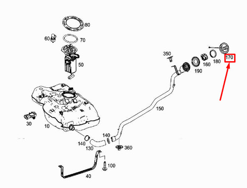 NEW MERCEDES-BENZ A W176 FUEL TANK CAP A0004700800 ORIGINAL | eBay