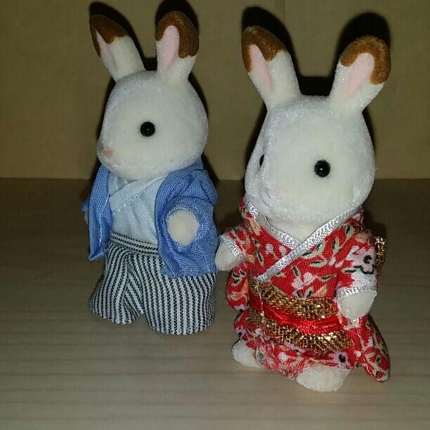 Sylvanian Families 25th Anniversary Japanese Kimono Clothing Calico ...