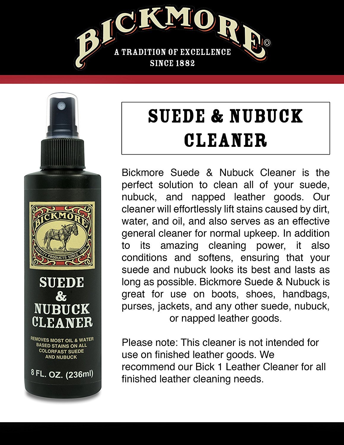 Bickmore Suede & Nubuck Cleaner & Conditioner 8 oz Spray bottle | eBay