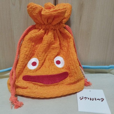 Ghibli Park LE Calcifer Drawstring Bag Red/Orange, New, Studio Ghibli ...