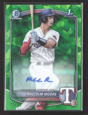 2025 Bowman Chrome Sapphire Malcolm Moore 1st Green Auto /99 #CPA/MMO ...
