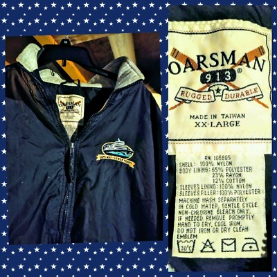 Rugged Durable Oarsman 913 Cape May Lewes Ferry Jacket Navy Blue ...