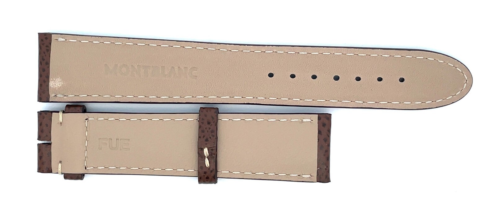 Montblanc Men's 19mm x 17mm Brown Alligator Leather Watch Band Strap ...