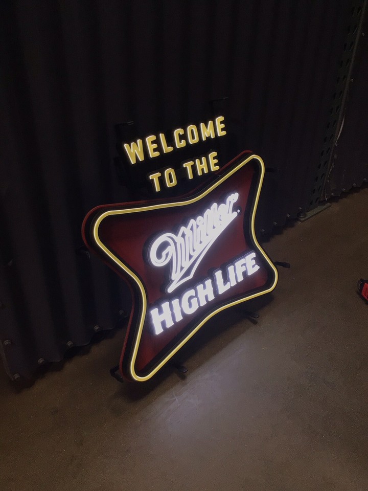 Miller High Life LED Sign Beer Display | eBay