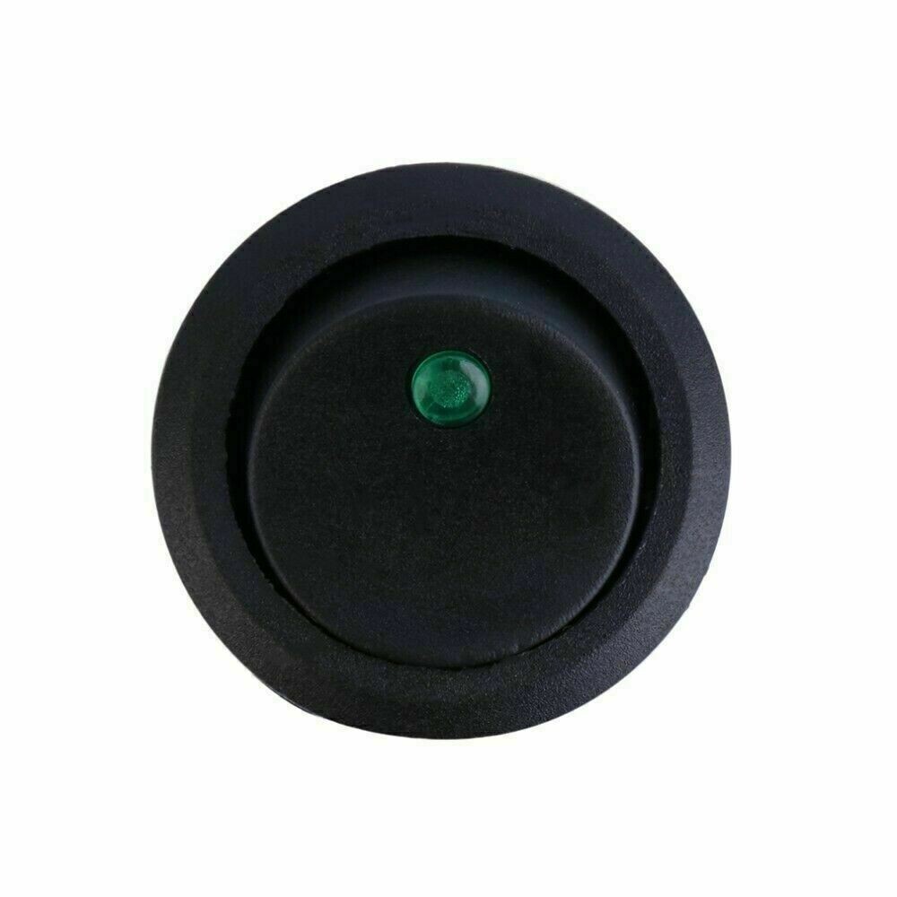 5x Green Rocker Switch 12V 16A ON/OFF SPST Car LED Round Boat Dot ...