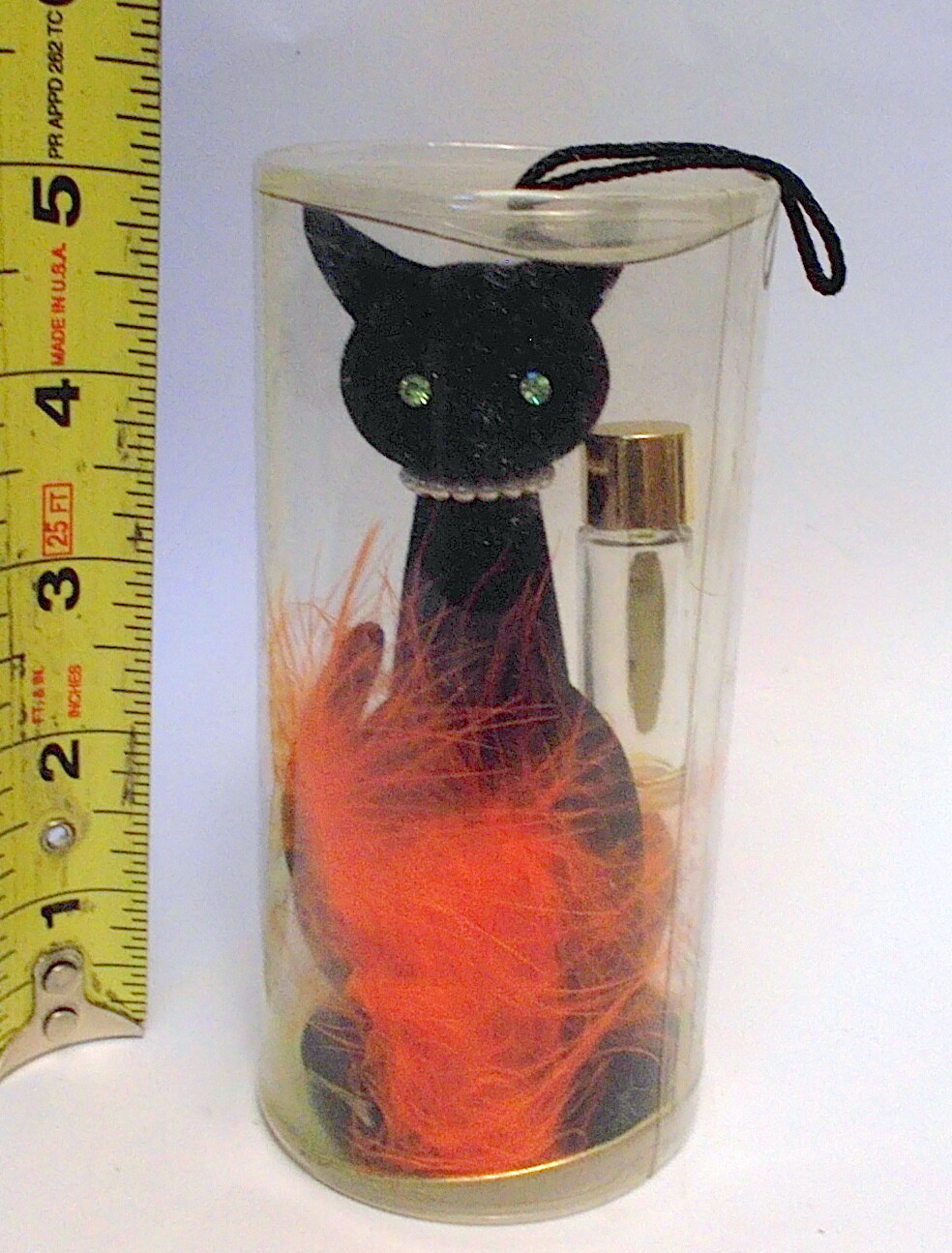Vintage MAX FACTOR PERFUME Black CAT Primitif Feather Original Case | eBay