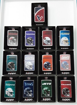 NFL ZIPPO Lighters, WINDPROOF, CHROME ZIPPO LIGHTERS - You Choose | eBay