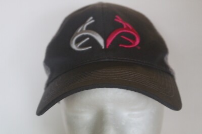 Ladies Realtree Gray Adjustable Mesh back Pink Logo Ball Cap Hat | eBay