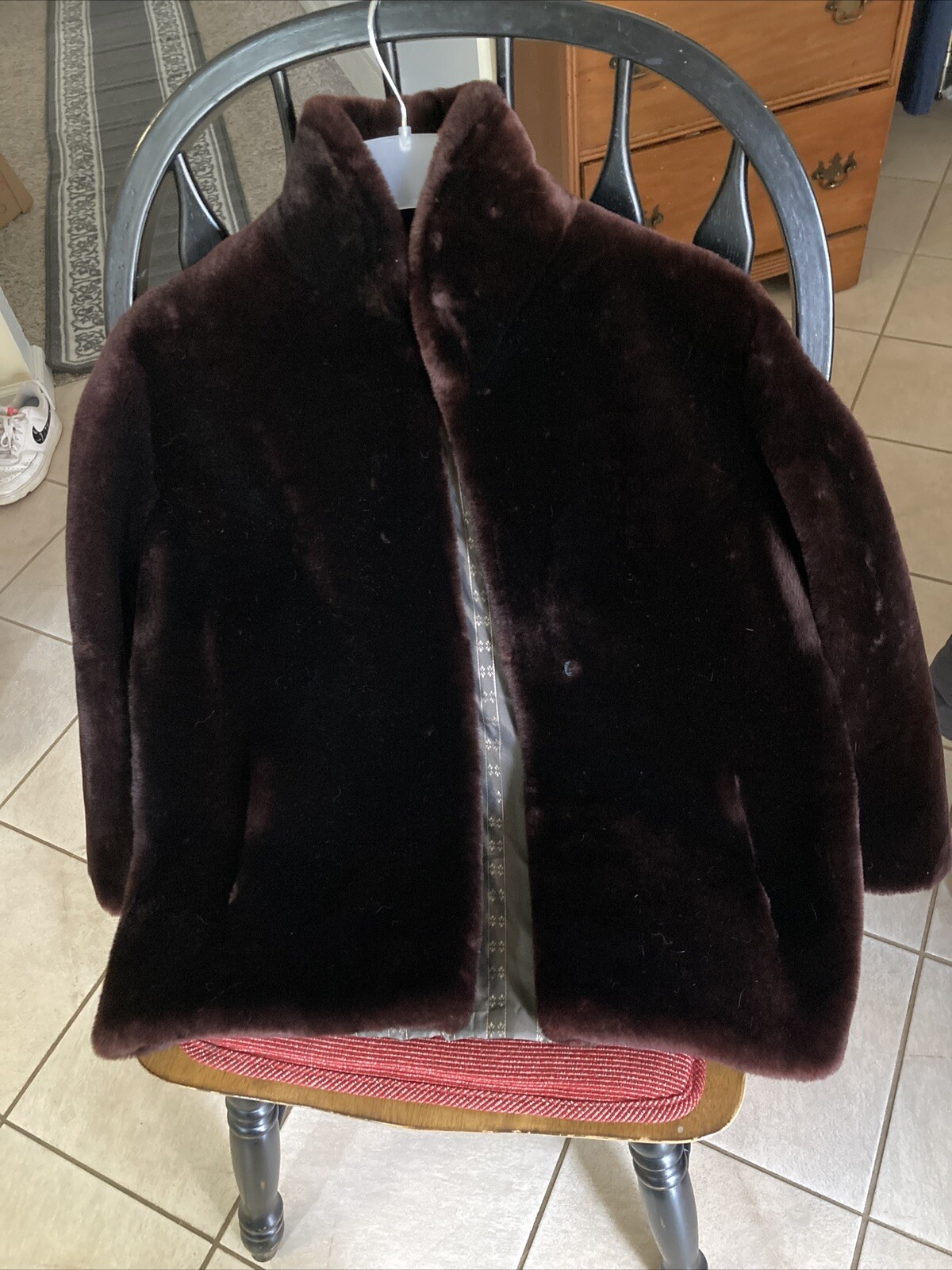 BEAUTIFUL EARLY 1950s DARK ERMINE FUR COAT JACKET Si… - Gem