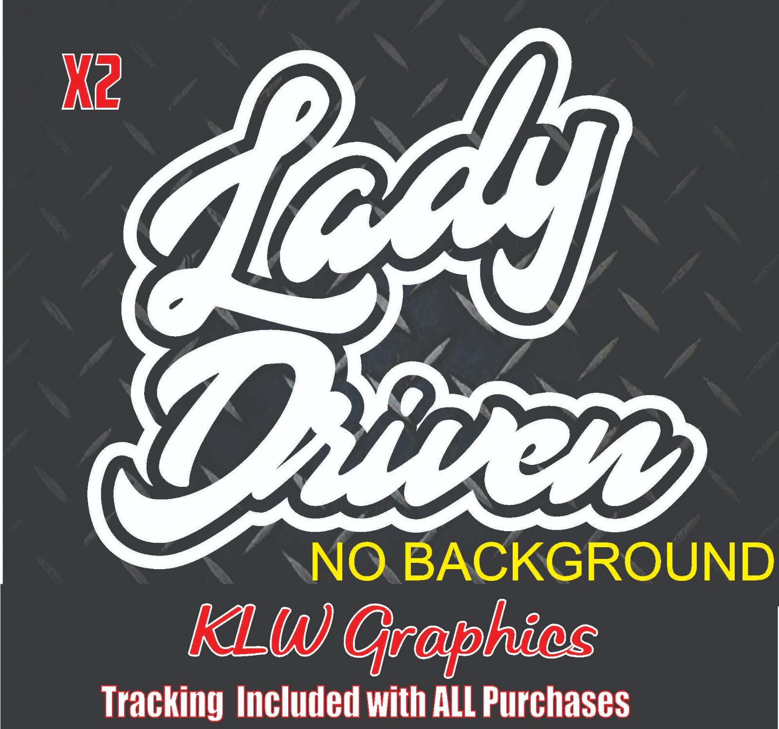 Lady Driven Decal Sticker JDM Car Import Diesel Truck Cab 6.6L 6.7L 5 ...