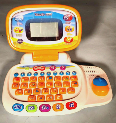 V Tech Laptop Computer Toy Tote and Go Laptop Educational Fun ABC's 123 ...