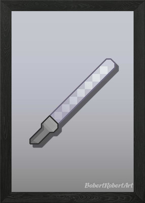 Terraria White Phaseblade Framed Wall Art Poster Canvas Print Picture ...