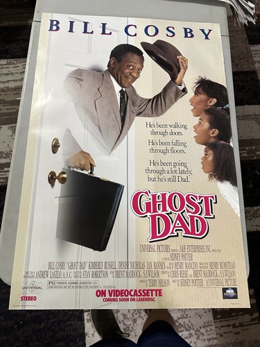 1990 Ghost Dad Video Store Promo Poster Bill Cosby Comedy MCA VHS | eBay
