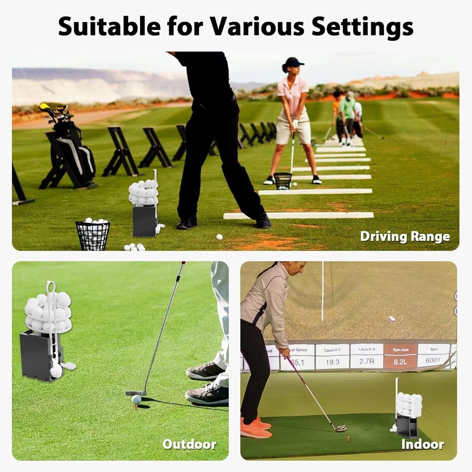 Golf Ball Dispenser Launcher Pro, Automatic Golf Ball Tee up Machine | eBay