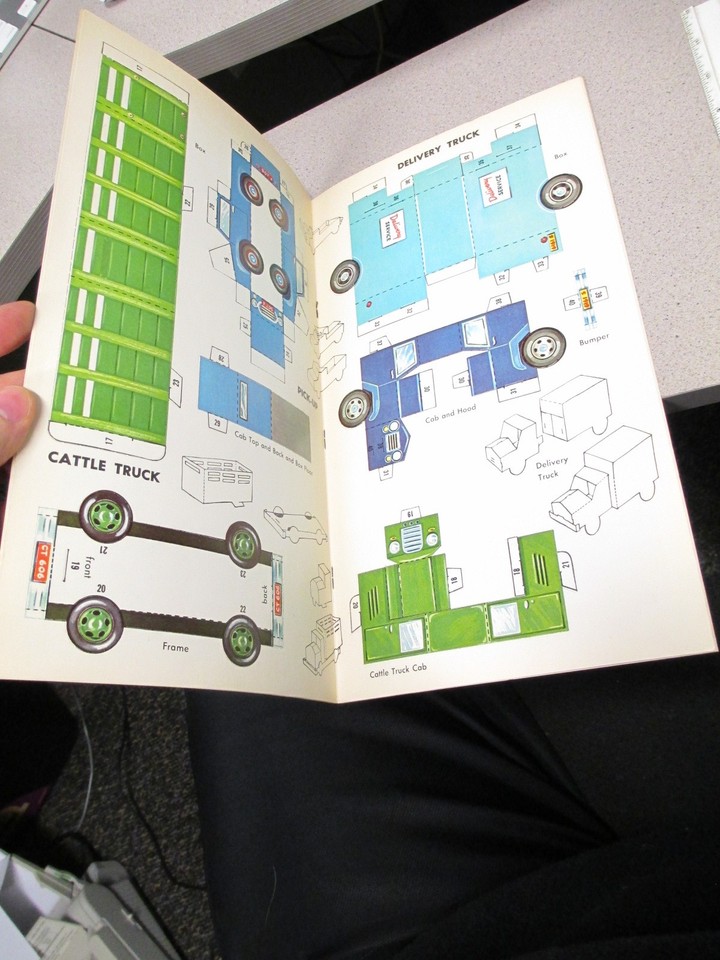 Dell comic book Punch-Out UNUSED 1960 TRUCKS & TRAILERS vehicle playset ...