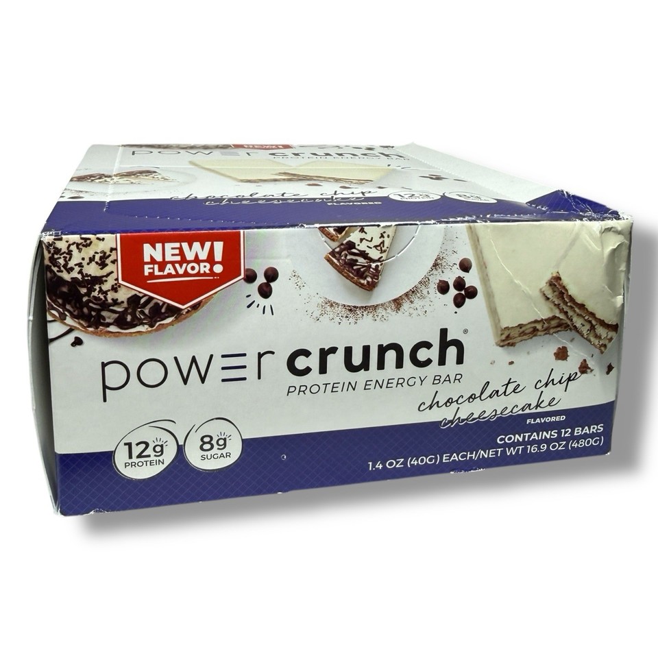 Power Crunch Protein Energy Bar, Chocolate Chip Cheesecake, 12 Bars ...