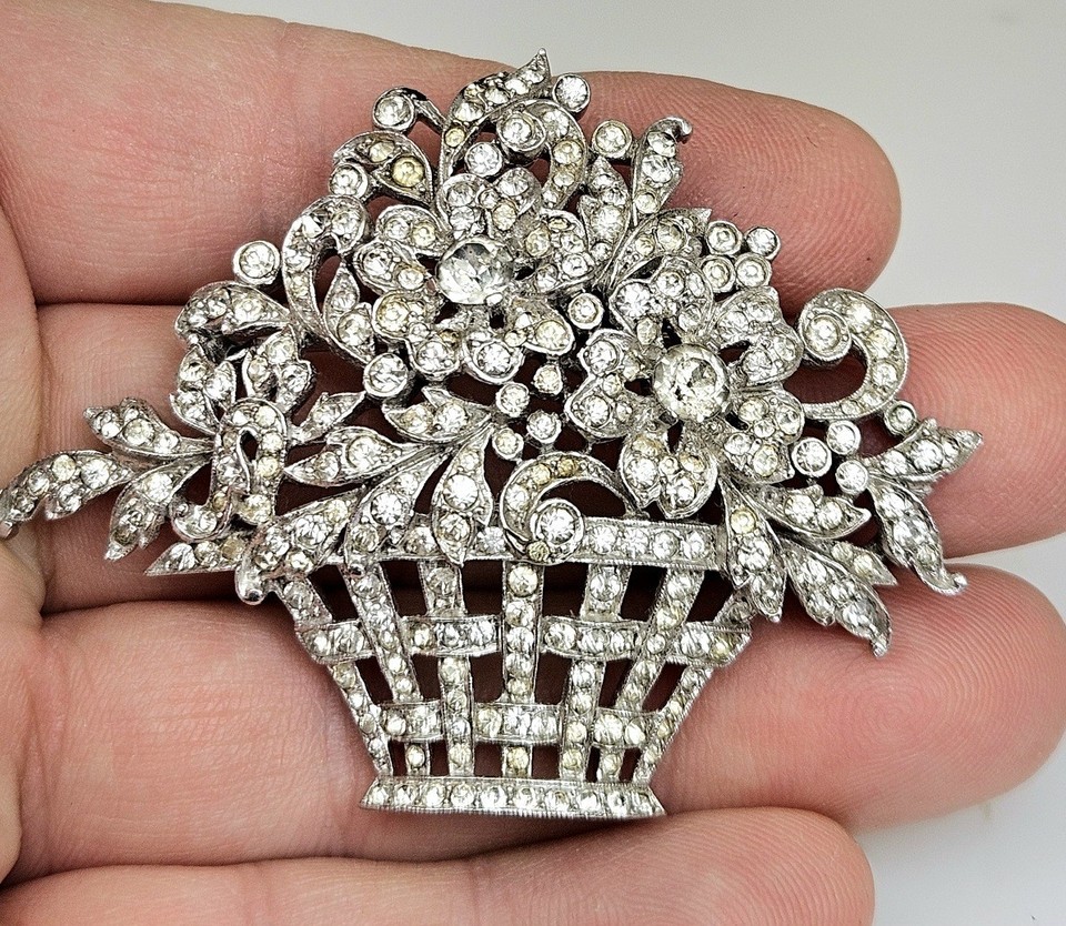 1940's Orignal TRIFARI Flower Basket Pin Big Bold Beauty | eBay
