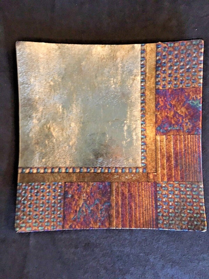 Iridescent Studio Art Glass Dichroic Plate Signed C Patten 2006 | eBay