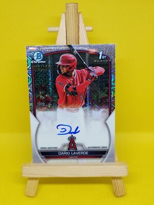 DARIO LAVERDE 2023 Bowman Chrome 1ST Mojo Auto Refractor #'d 005/150 ...