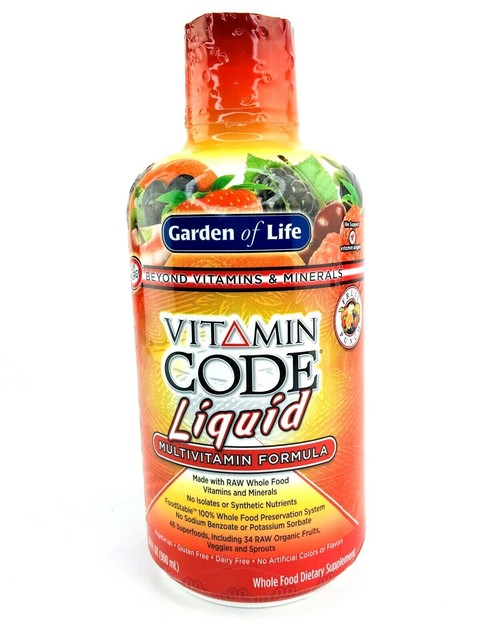 Garden of Life Vitamin Code Liquid, Multivitamin Formula, Fruit Punch ...