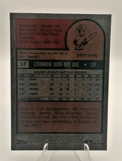 Connor Joe - 2024 Topps Heritage High Number Chrome Black #2/75 #57 ...