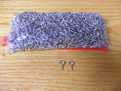 500 Stainless Steel Open Screw Eyes in Size .092 x 3/4" For Lure Making ...