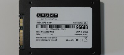 AVANT AVSC21AC103M4 AV1250A000012669 Rev 5.0.4 96GiB 2.5" Sata III SSD ...