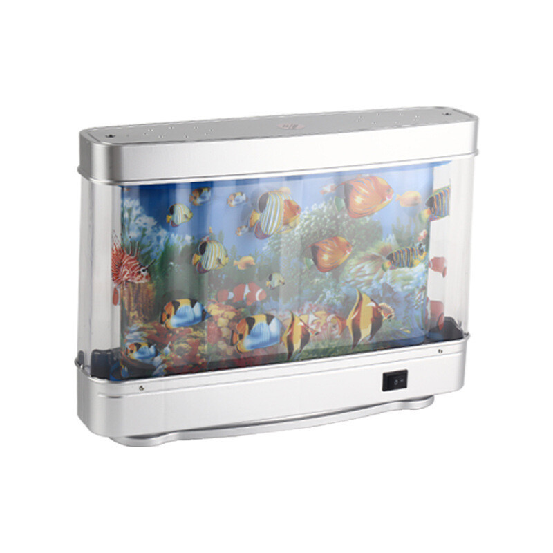 Underwater World LED Fish Tank Lamp Mini Aquarium USB Fake Fish Tank ...