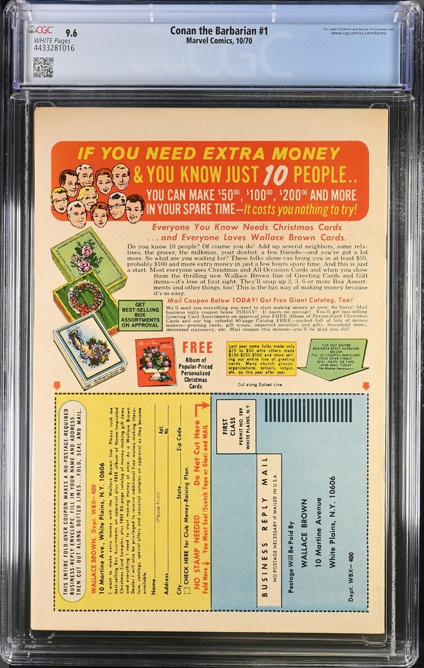 CONAN THE BARBARIAN #1 (1970) - CGC GRADE 9.6 - 1ST APPEARANCE IN ...