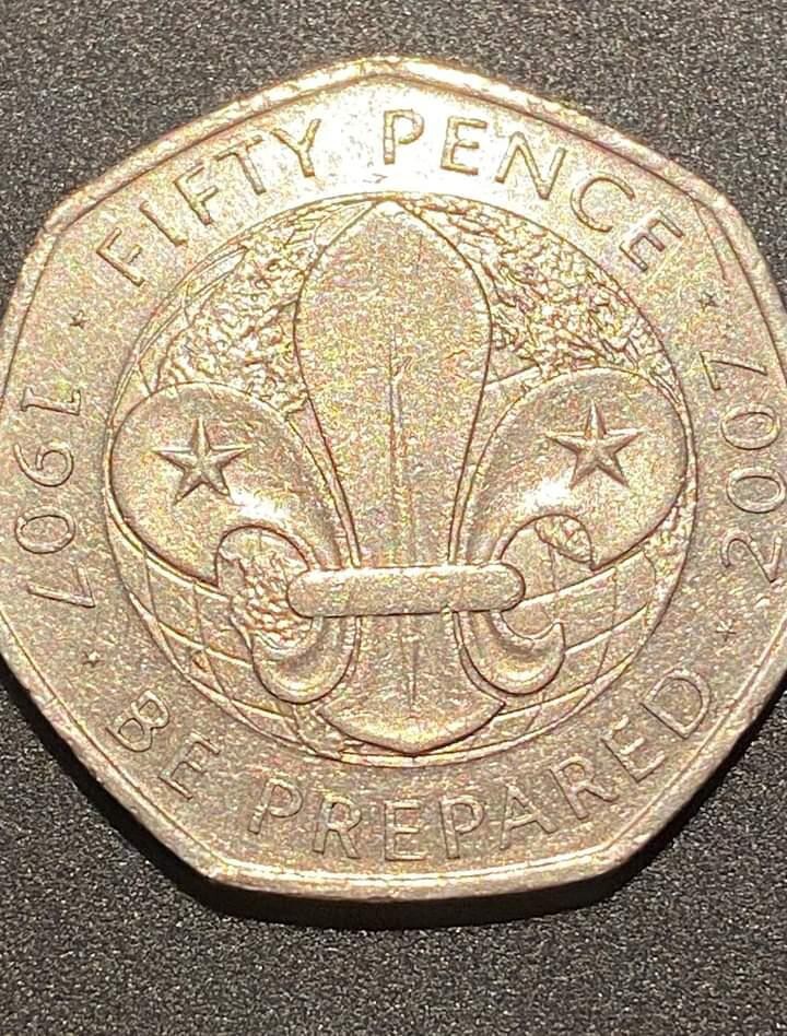 Rare 50p Coin Fleur De Lis 1907-2007 | eBay UK