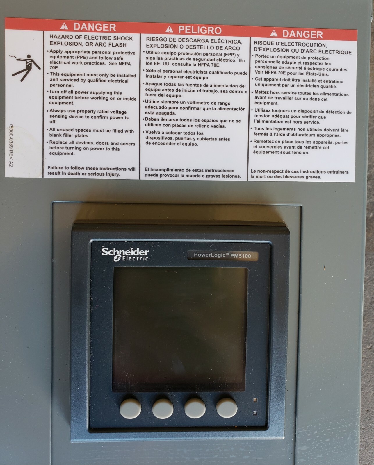 SQUARE D HDMPM51100404 High Density Power Meter Cabinet 277/480 Volt ...