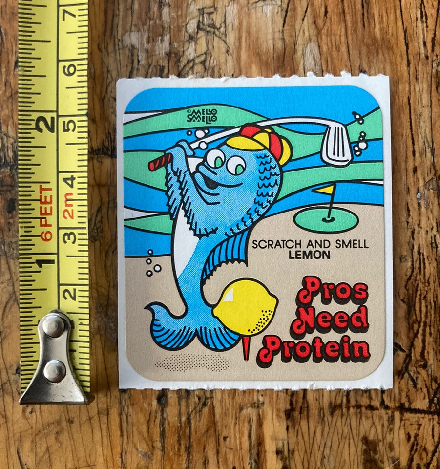 Vtg 1980s Mello Smello Lemon Golf Fish Mission Nutrition Scratch ...